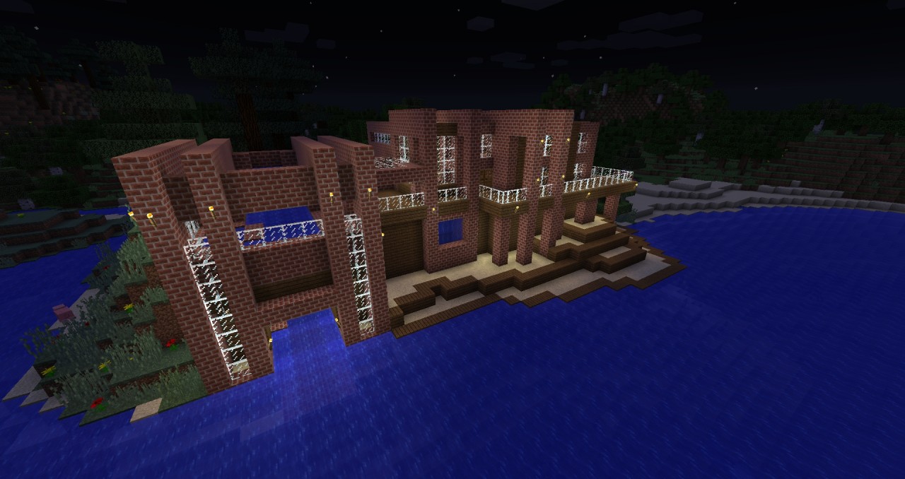 house on hillside Minecraft Map