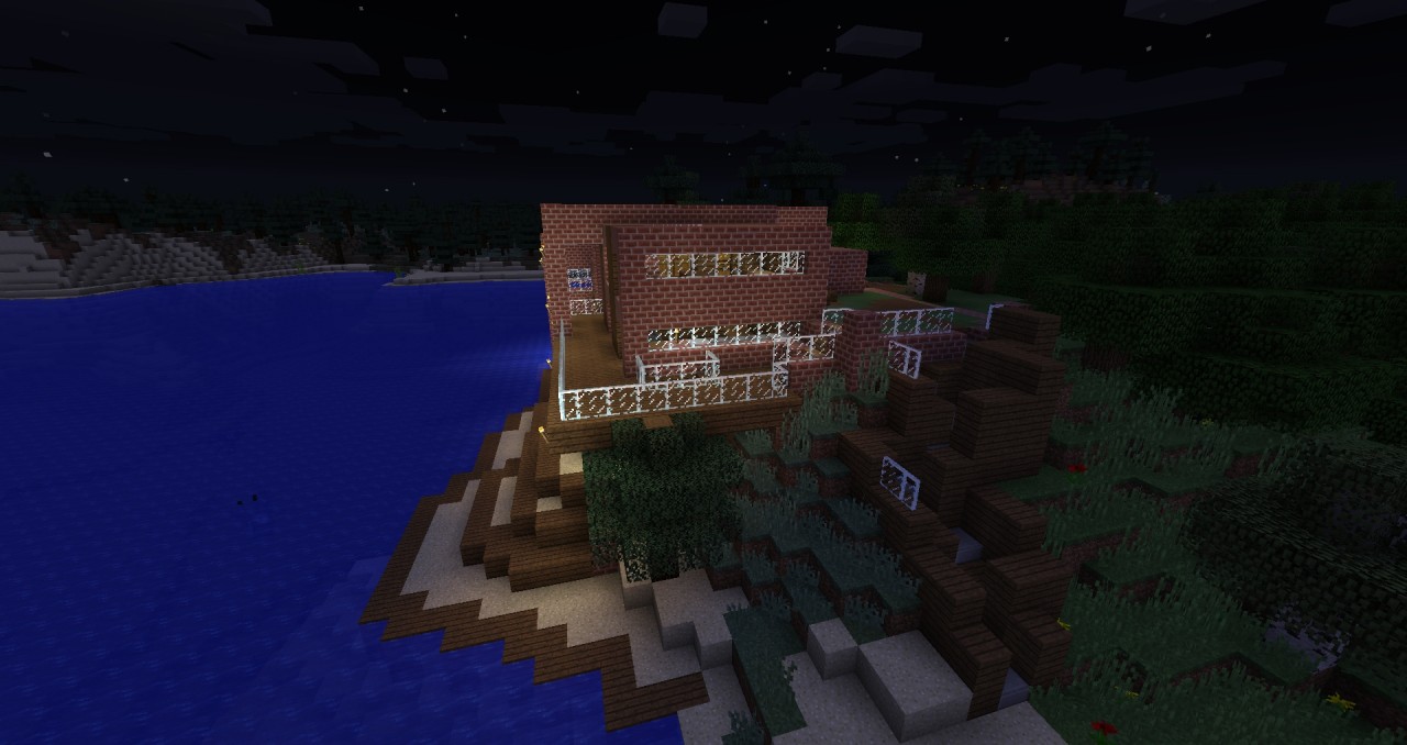 house on hillside Minecraft Map