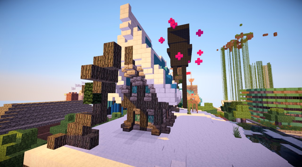 32x32 Plot Nordic Elven House - First Fantasy Build Minecraft Map