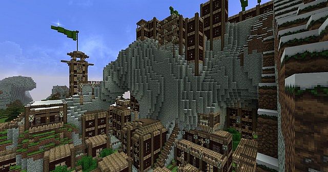 One Man Builds: Mountain Village Minecraft Map