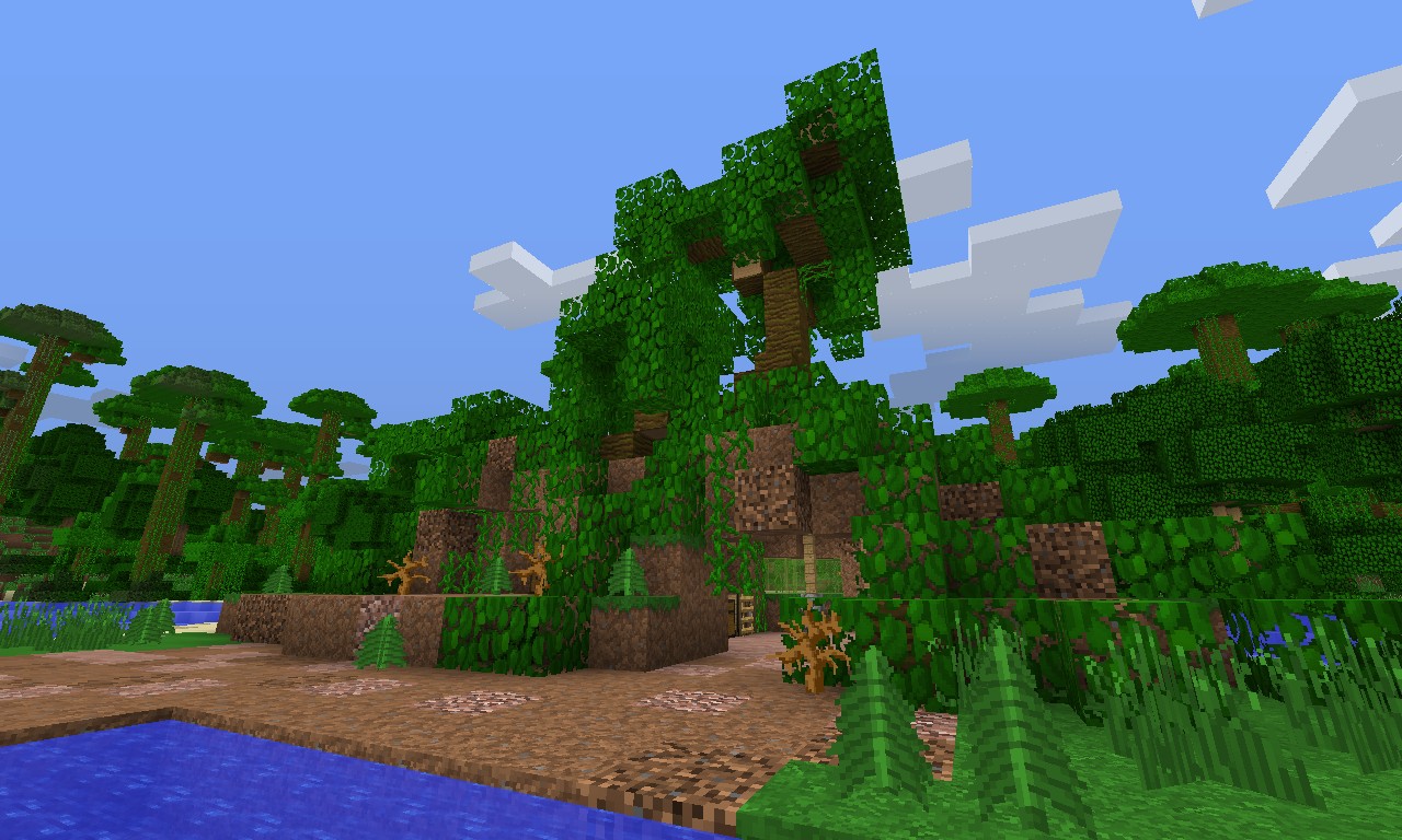 Primitive Dirt Jungle Hut Minecraft Project