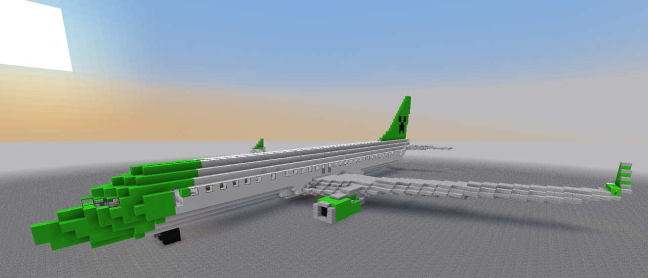 Boeing 737-800 w/ Redstone Lighting Minecraft Map