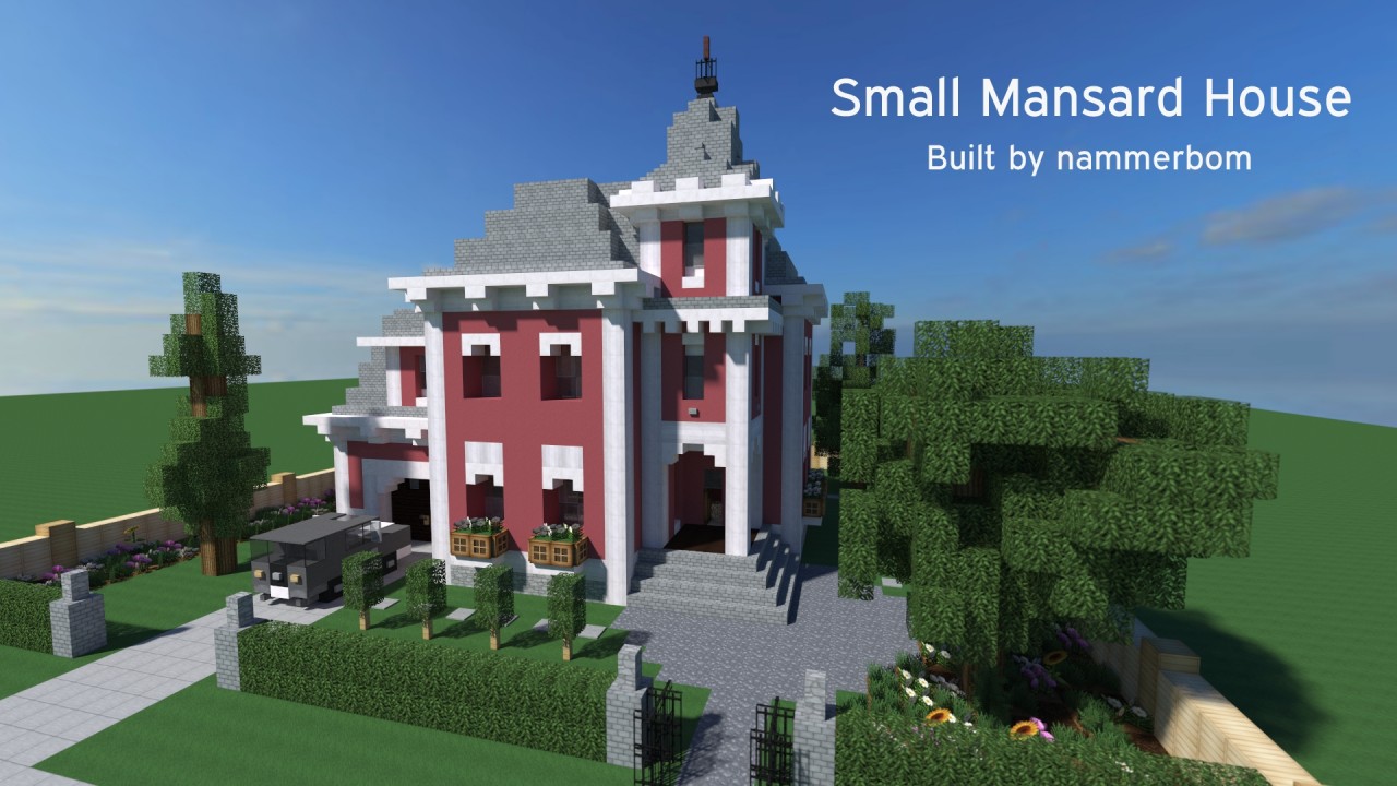 -= Small Mansard House =- Built by nammerbom Minecraft Map