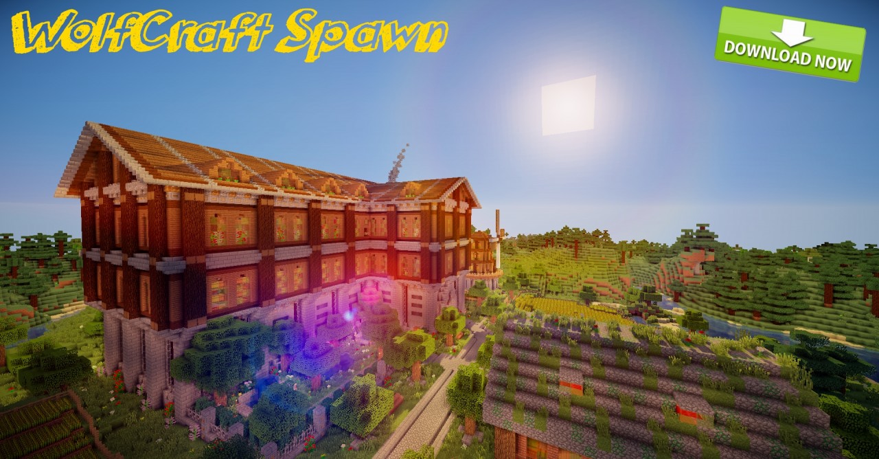 WolfCraft Spawn [World Download!] - 100% Furnished! - Minecraft Map