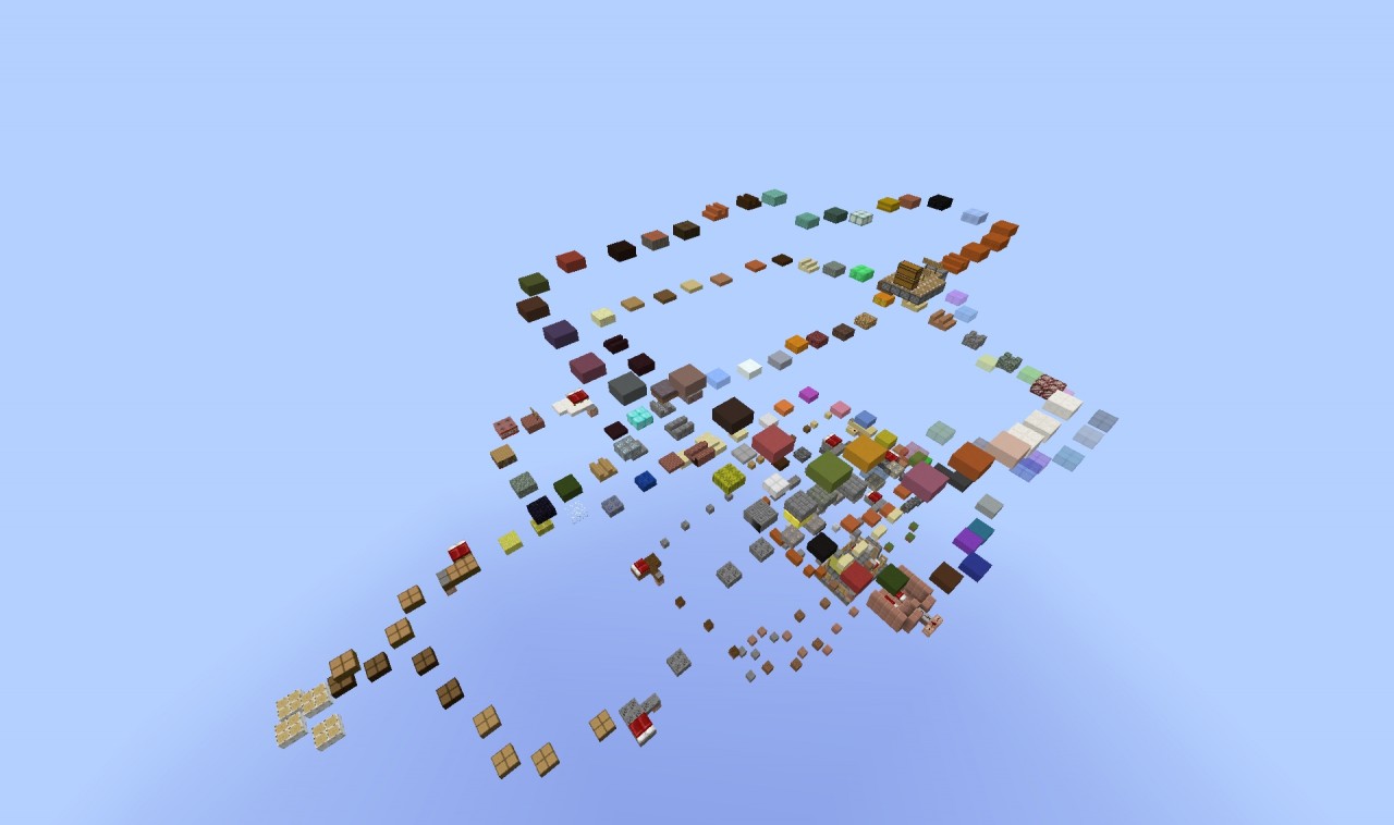Most blocks parkour Minecraft Map