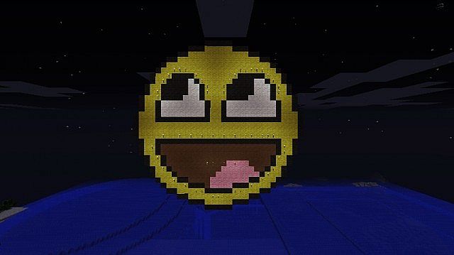 HAPPY FACE| Pixelart Minecraft Map
