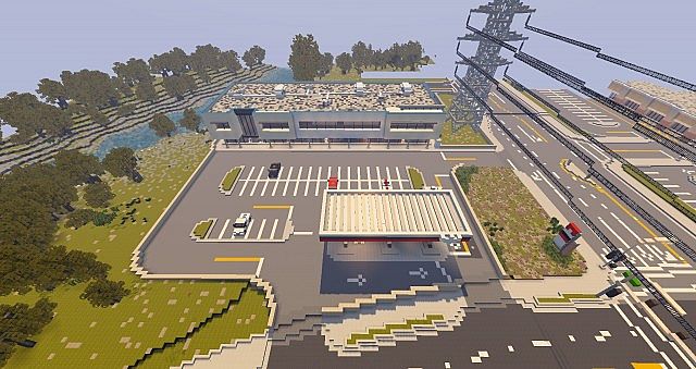 Strip Mall/Petro Canada |ECS Minecraft Map
