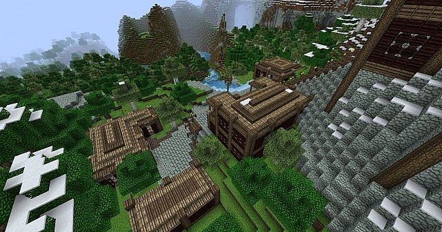 One Man Builds: Mountain Village Minecraft Map
