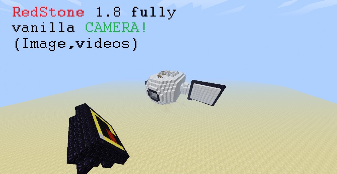 1.8 Redstone Camera fully vanilla Minecraft Map