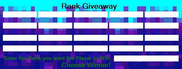 Rank Giveaway Minecraft Mod