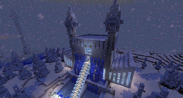 Begin your journey in the enchanted Frozen ice castle. Minecraft Map