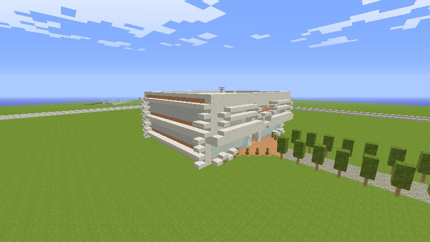 Modern Orange House Minecraft Map