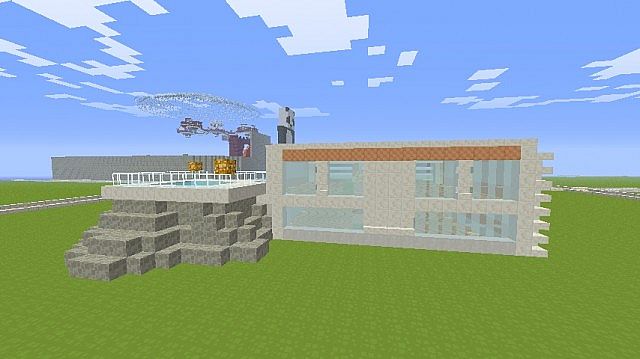 Modern Orange House Minecraft Map