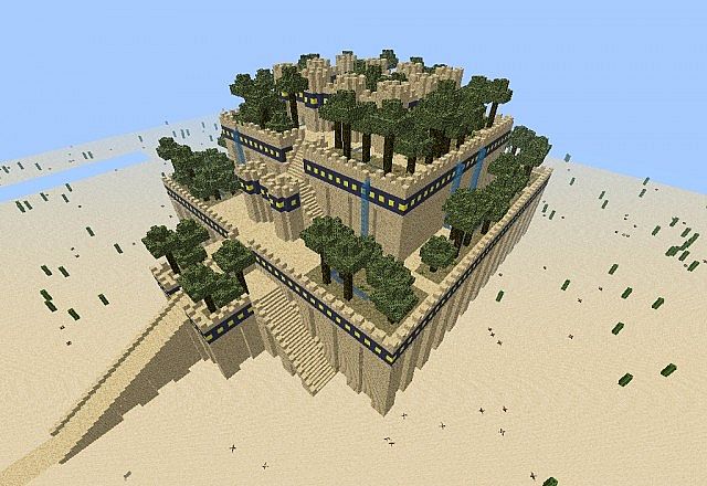 Hanging Gardens of Babylon and Ishtar Gate Minecraft Map