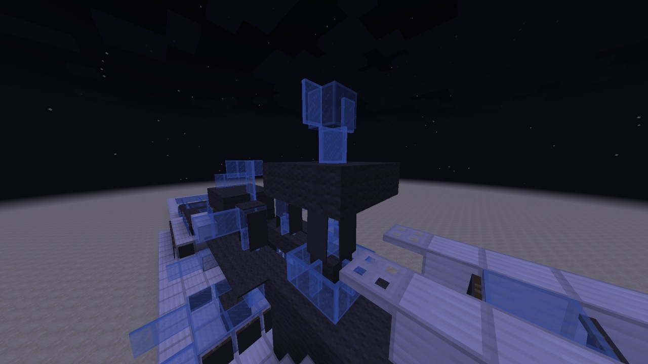 Mini Scale Futuristic Warship: Battleship Minecraft Map