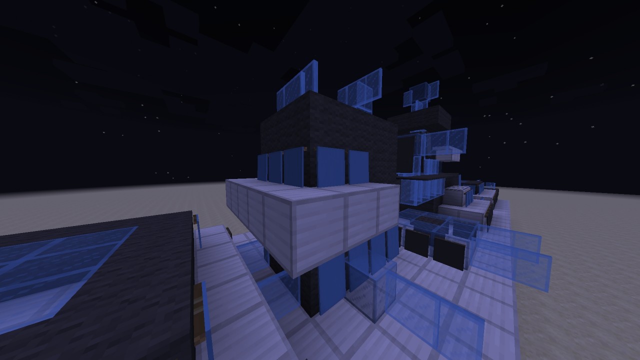 Mini Scale Futuristic Warship: Battleship Minecraft Map