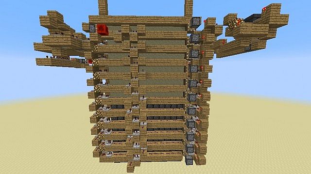1 Thick Above Ground 12x12 Sand Door Minecraft Map