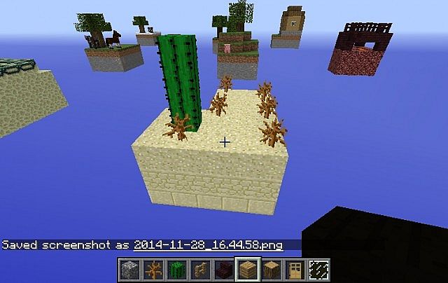 sky block with biomes Minecraft Map