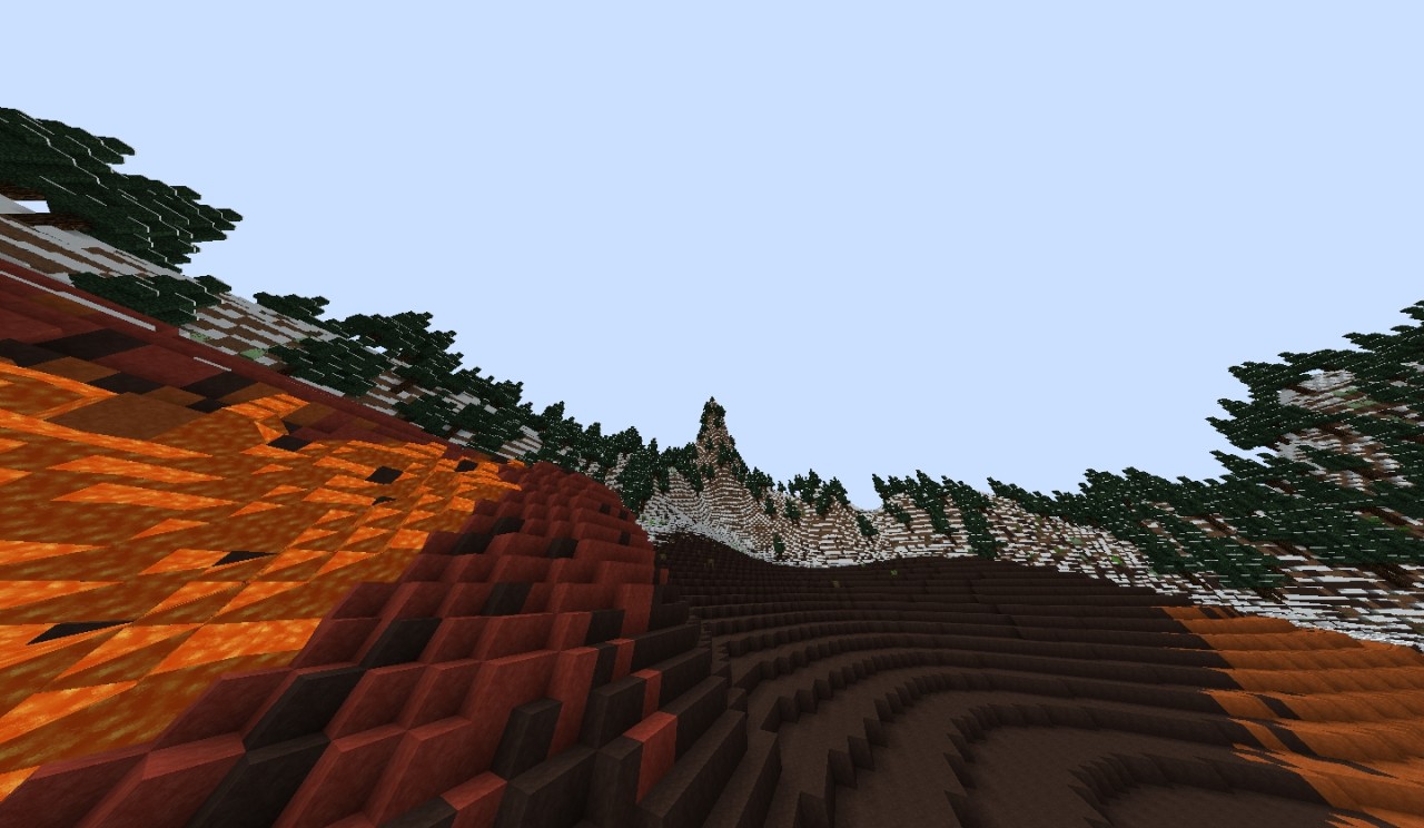 Lava Falls - [Custom Terrain] Minecraft Map