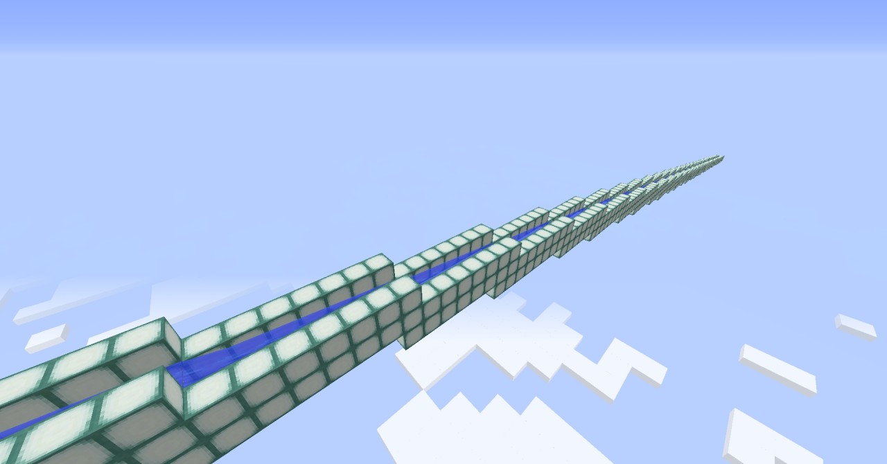 The Longest 1-Water Source Bock Water Slide Minecraft Map