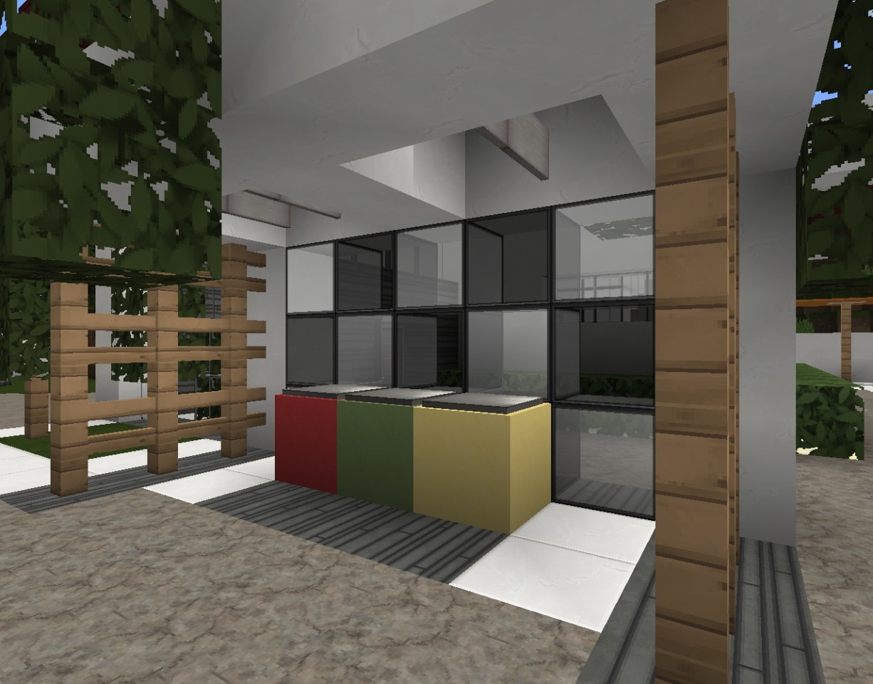 New Modern Living Place, Anhäufung Moderner Häuser Minecraft Map