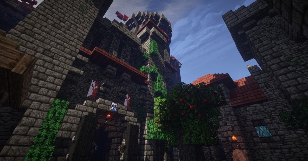 Epic Medieval/Fantasy Castle and Town Minecraft Map