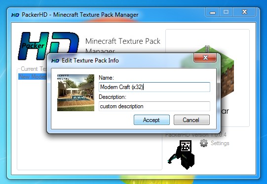 PackerHD - Texture Pack Manager [1.0.0.4] Minecraft Mod