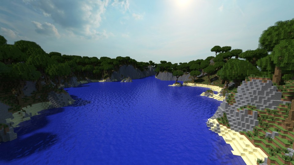 [Download] Custom Terrain Cliffs and Rivers Minecraft Map