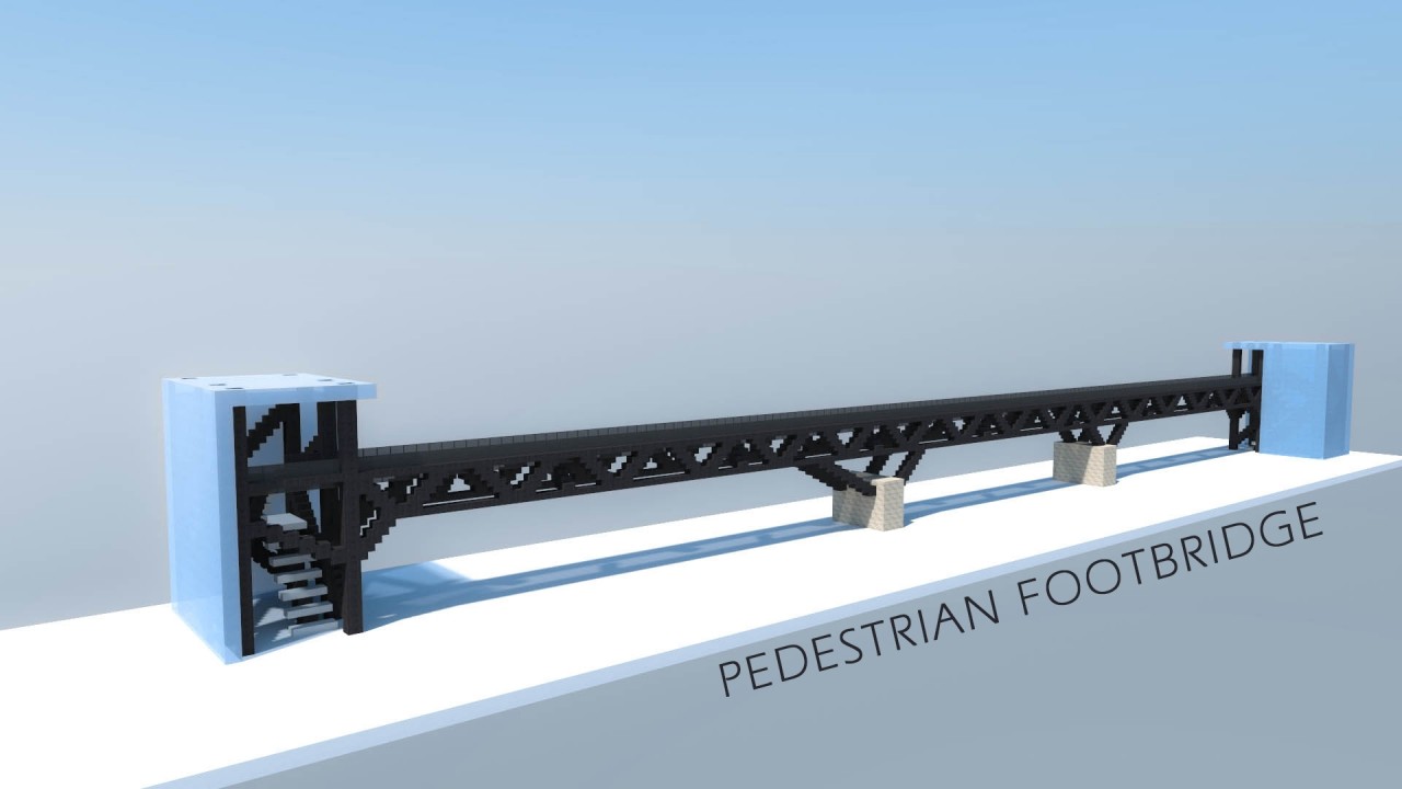 Pedestrian Footbridge | Visual Architec Minecraft Map