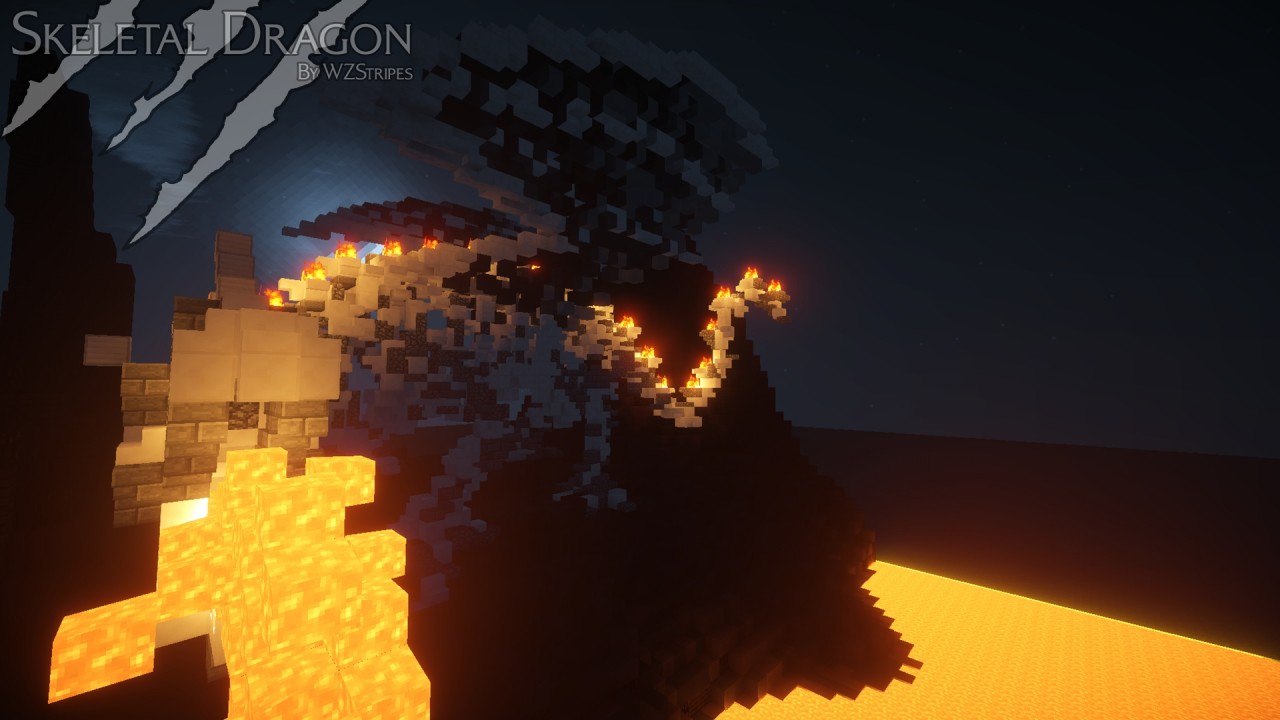 Skeleton Dragon Minecraft Map