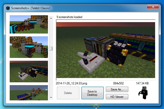 Screenshots+ (Minecraft Screenshot Manager) Minecraft Mod