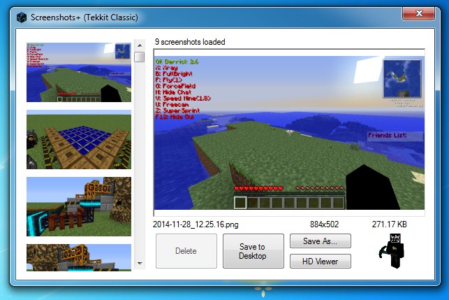 Screenshots+ (Minecraft Screenshot Manager) Minecraft Mod