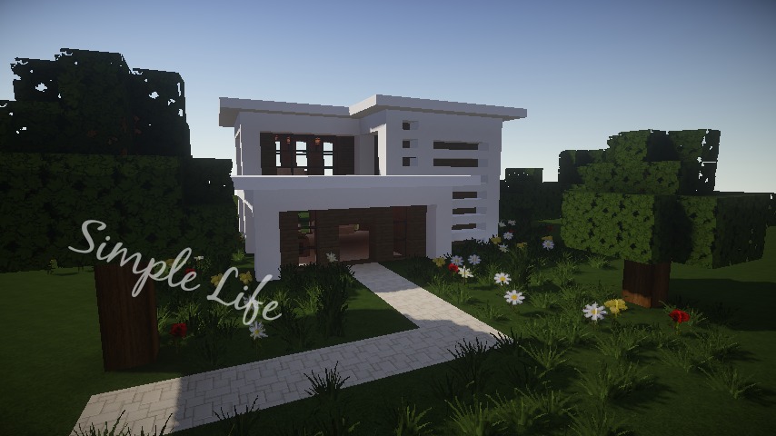 "Simple Life" - Modern House Minecraft Map