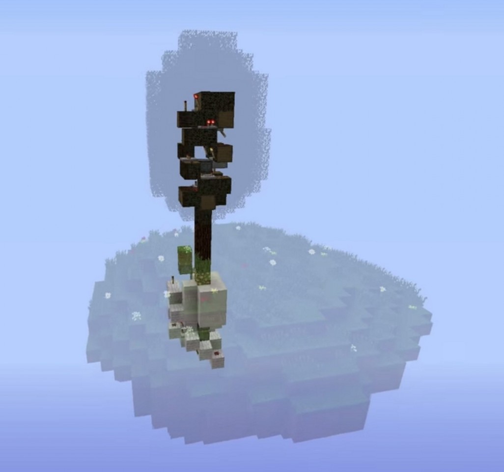 Minecraft Hidden 1x1 Tree-elevator Minecraft Map