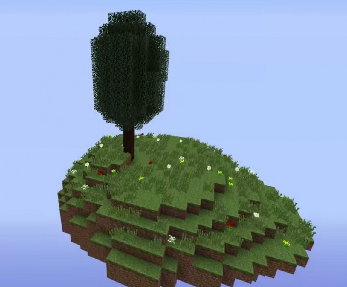 Minecraft Hidden 1x1 Tree-elevator Minecraft Map
