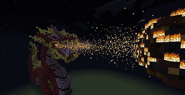 Chinese Dragon with Fire Animation [1.8.1+] Minecraft Map