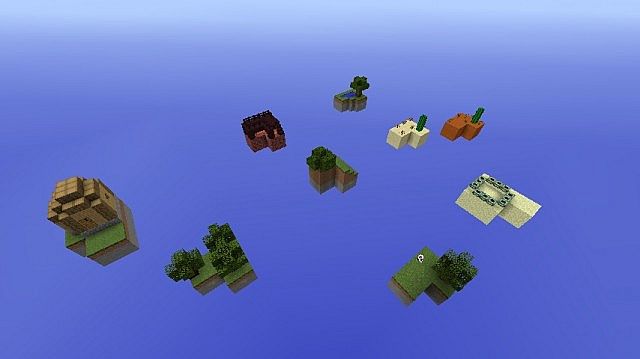 sky block with biomes Minecraft Map