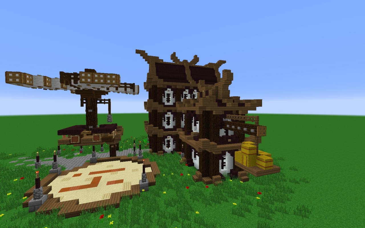 Asian Steampunk Farm Minecraft Map