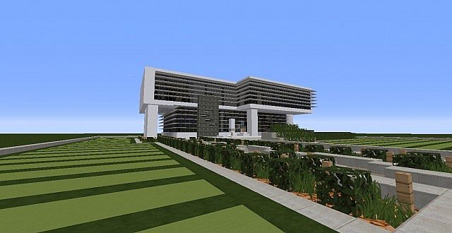 Sleek Minimalistic Modern House Minecraft Map