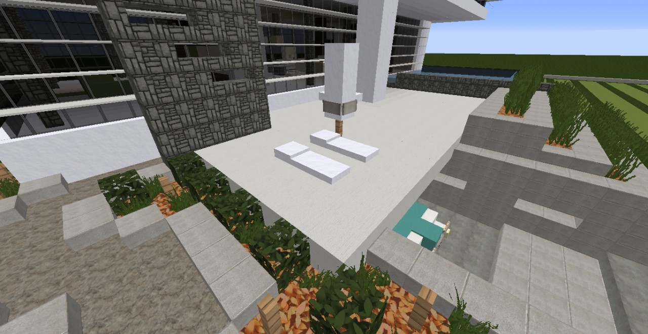 Sleek Minimalistic Modern House Minecraft Map