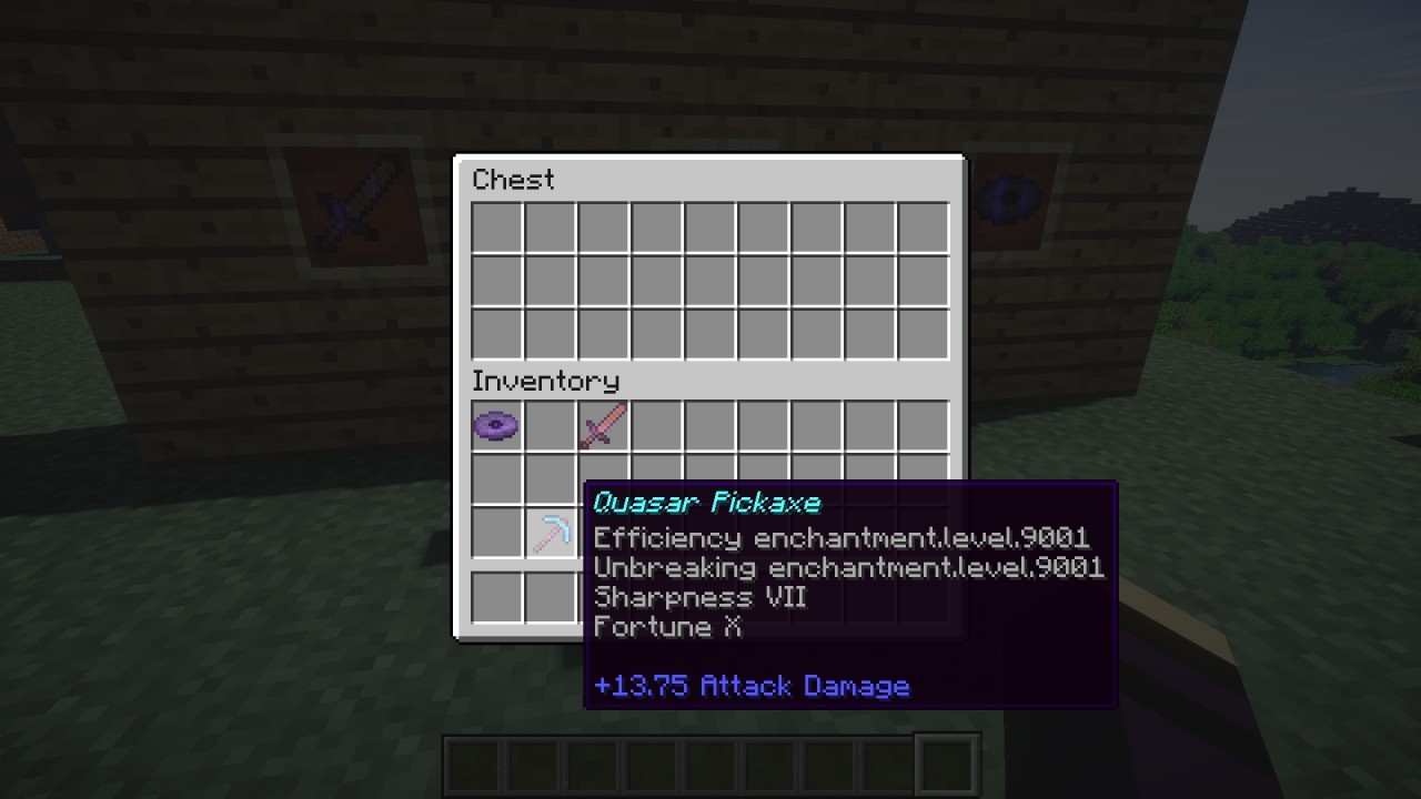 Quasar tools enchantment LV 9001 Minecraft Map