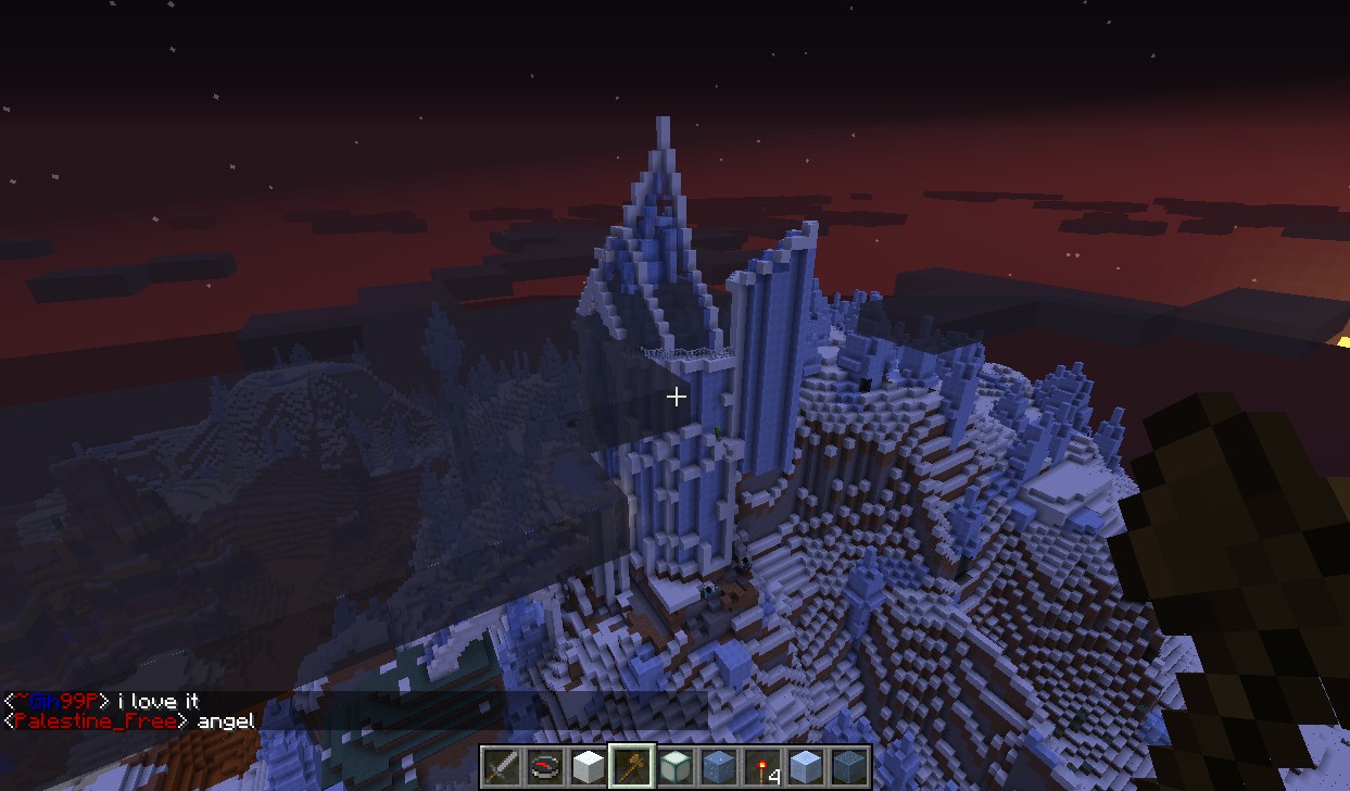 Elsa's Ice Castle from Disney's Frozen movie +DL Minecraft Map