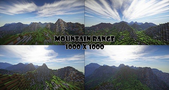 Mountain Range 1,000 x 1,000 Minecraft Map