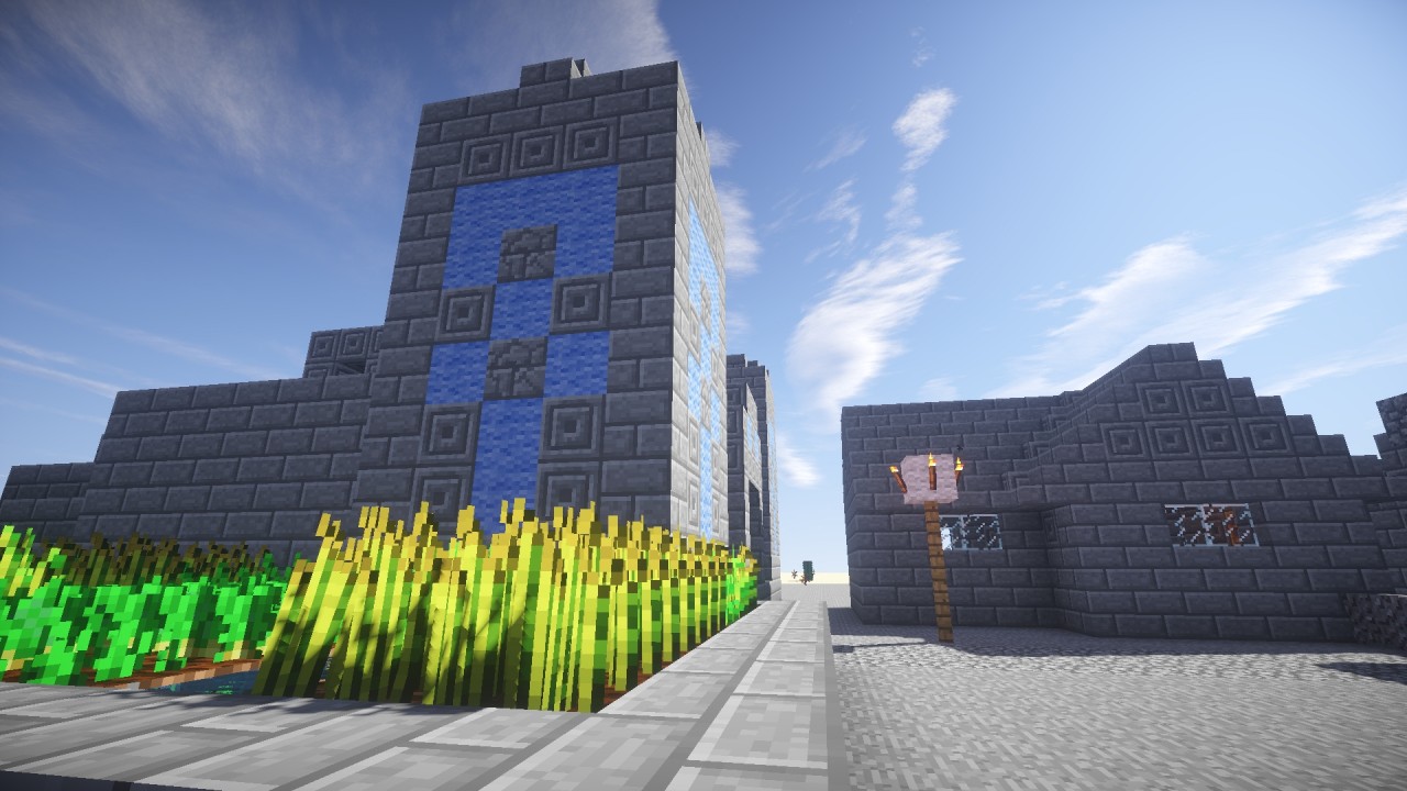 stone based NPC village Minecraft Map