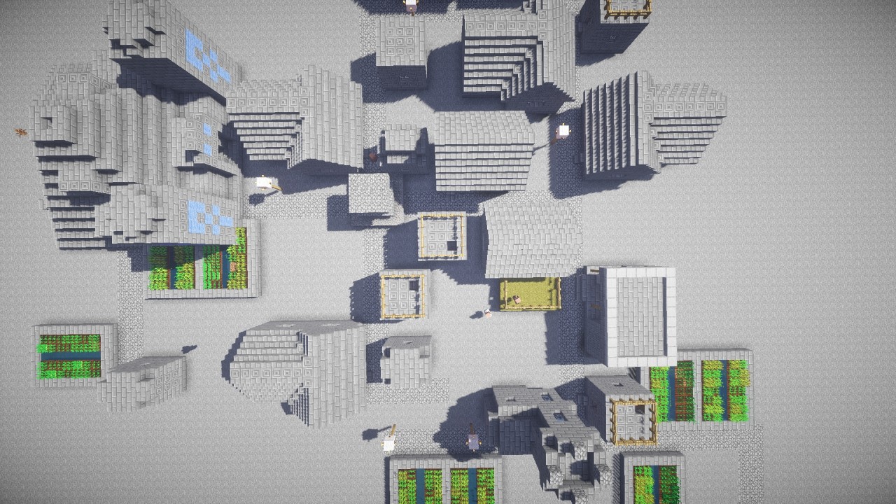 stone based NPC village Minecraft Map