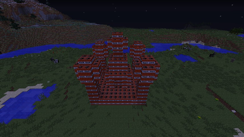 tnt castle (724 bricks of tnt) Minecraft Map