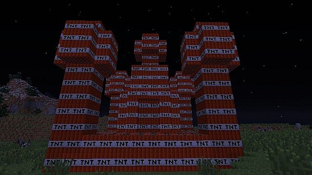 tnt castle (724 bricks of tnt) Minecraft Map