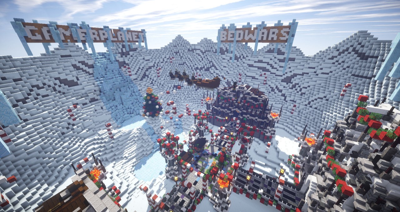 Christmas themed Spawn Minecraft Map