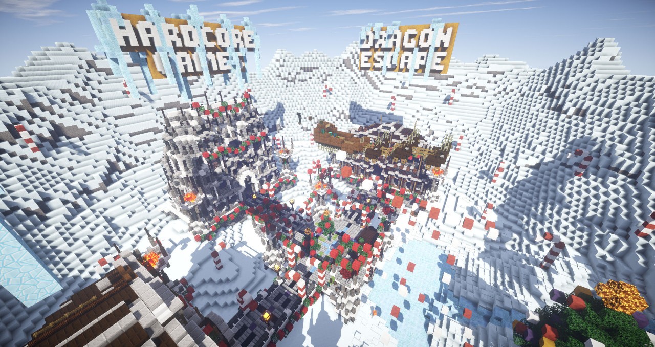 Christmas themed Spawn Minecraft Map