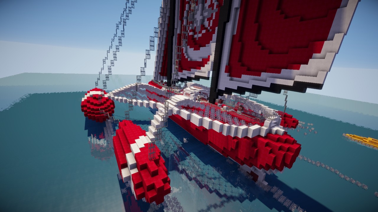 Voilier futuriste / Futuristic racing sailboat - Pentamaran ! Minecraft Map